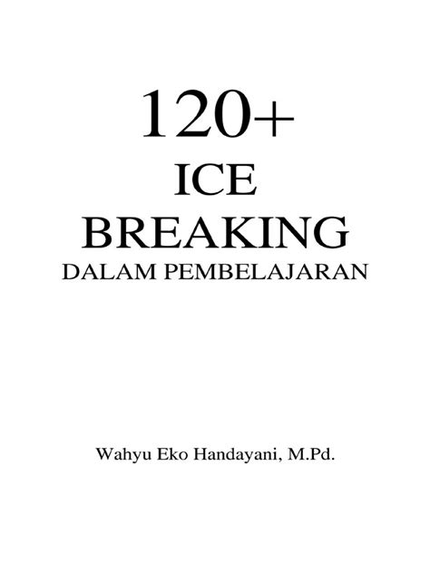 120 Ice Breaking Pembelajaran Pdf