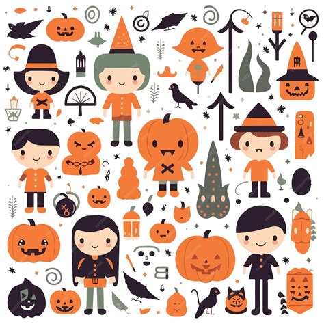 Premium Vector Halloween Vector Design Element Set