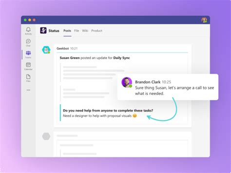 daily sync template geekbot