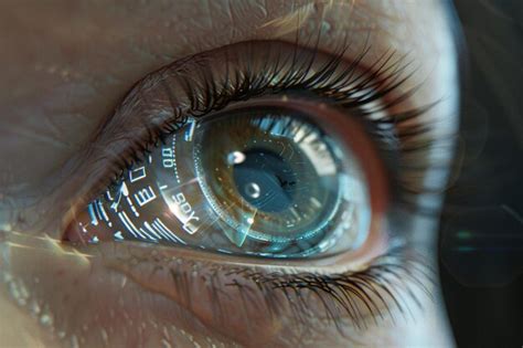 Premium Photo Smart Contact Lenses With Augmented Reality