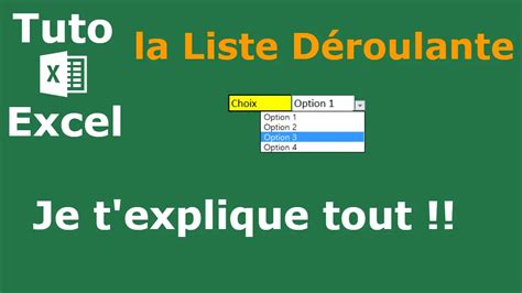 [vidéo] comment créer une liste déroulante sur excel formule excel