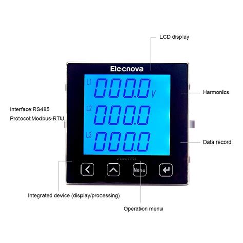 Sfere720b 3 Phase Ac Energy Meter Lcd Energy Quality Analyzer Digital Power Meter China