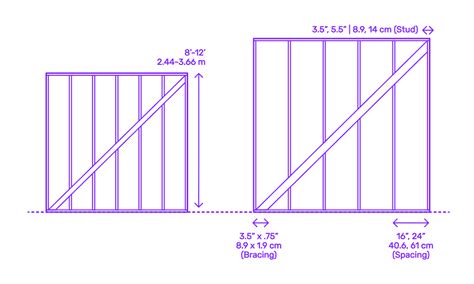 Wood Walls Framing Bracing Dimensions And Drawings