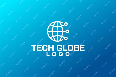 Premium Vector Tech Globe Or Global Tech Logo With Tech Lines And