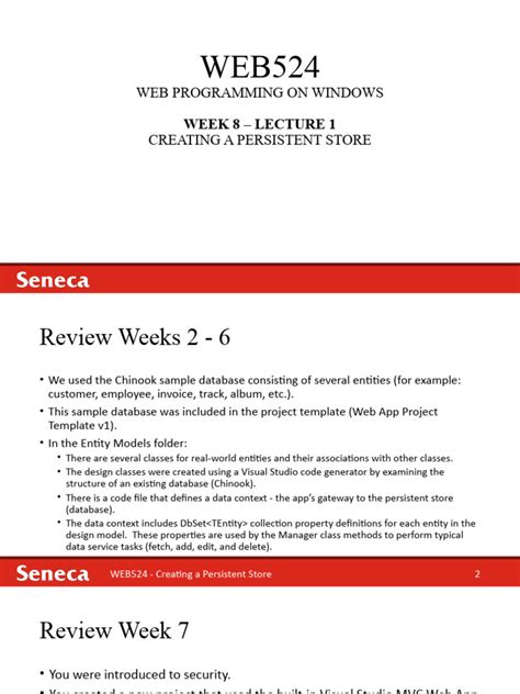 Lecture 81 Creating A Persistent Store Pdf Databases Class