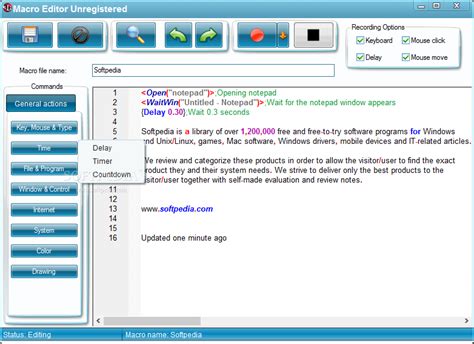 efficient macro recorder standard download free windows 4 3 4 1