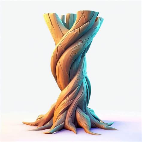 Premium Photo Stylized Tree Trunk