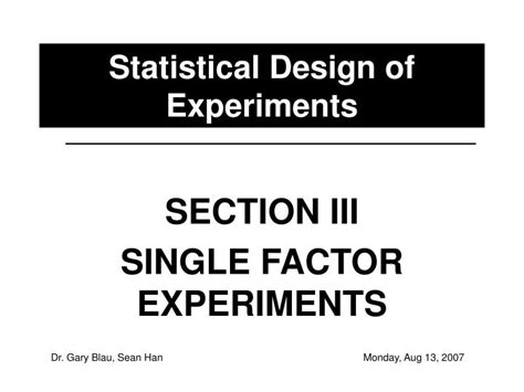 Ppt Statistical Design Of Experiments Powerpoint Presentation Free
