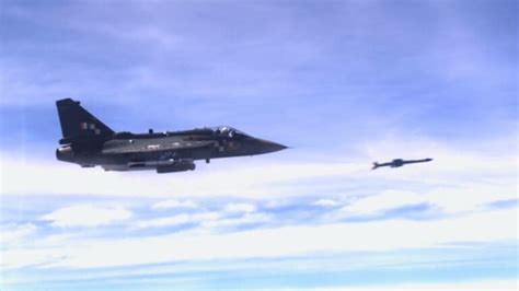 Indian Tejas Fighter Jet Fires ASTRA Beyond Visual Range Missile For