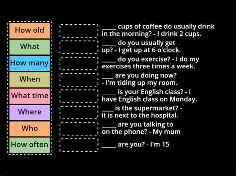 Wh Questions Match Up