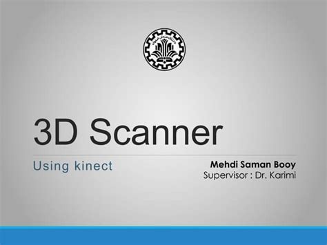 3d Scanner Using Kinect Ppt