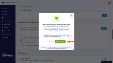 How To Enable And Set Up Two Factor Authentication 2fa In Jotform Enterprise