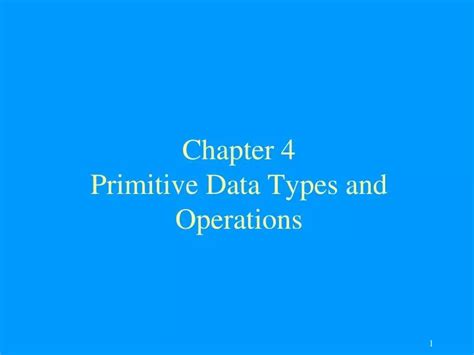 PPT Chapter 4 Primitive Data Types And Operations PowerPoint Presentation ID 6884094
