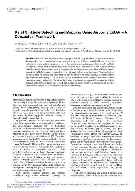 Pdf Karst Sinkhole Detecting And Mapping Using Airborne Lidar A