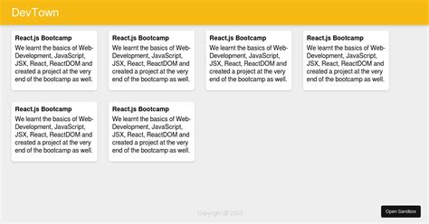 Reactjs Project Codesandbox