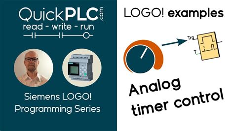 logo analog timer control siemens plc programming youtube