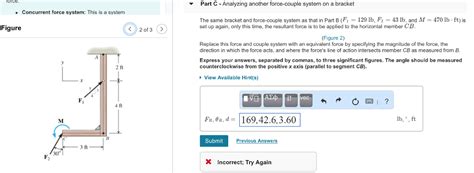 Solved Part C Analyzing Another Force Couple System On A Chegg Com