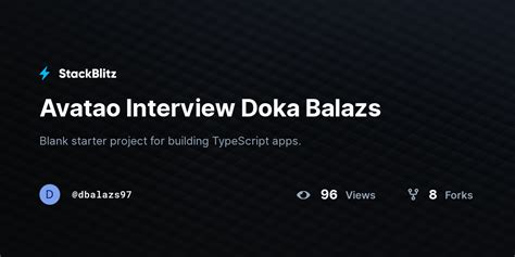 Avatao Interview Doka Balazs Stackblitz