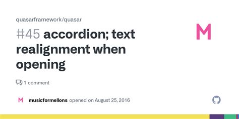 Accordion Text Realignment When Opening · Issue 45 · Quasarframework