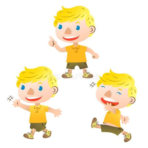 Netter Blonder Junge Vektor Abbildung Illustration Von Zeichen 27332515