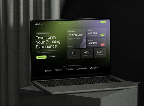 FinTrust Finance Landing Page UI Behance