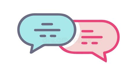 Dual Speech Bubbles Conversation Communication Icon Vector Design Generative Ai Stock Vector