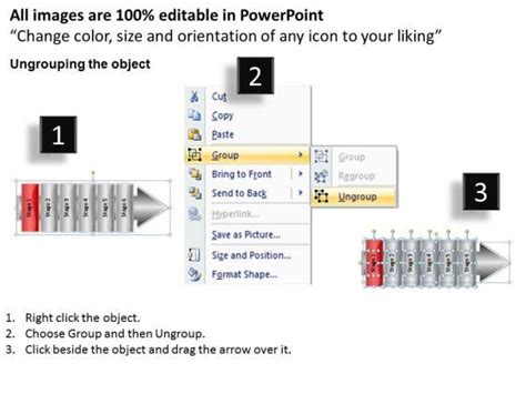 Ppt Linear Flow Phases PowerPoint Templates