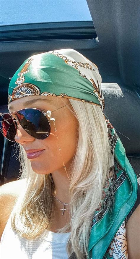 39 Trendy Ways To Wear A Head Scarf Cute Silk Green Head Scarf Scarf Hairstyles Hair Scarf