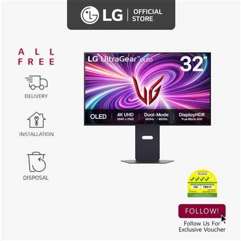 LG 32GS95UV 32 UltraGear Dual Mode OLED Gaming Monitor 0 03ms GtG DisplayHDR True Black