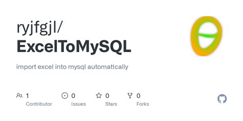 GitHub Ryjfgjl ExcelToMySQL Import Excel Into Mysql Automatically