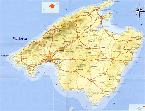 Kaarten Van Majorca Gedetailleerde Gedrukte Plattegronden Van Majorca