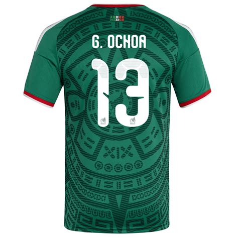 Adidas Mens G Ochoa Mexico Home 2026 World Cup Jersey Bold Green