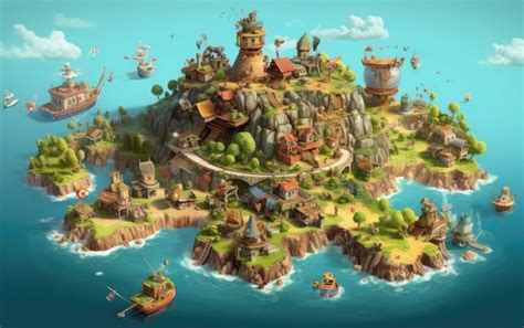 Premium Ai Image Game Island