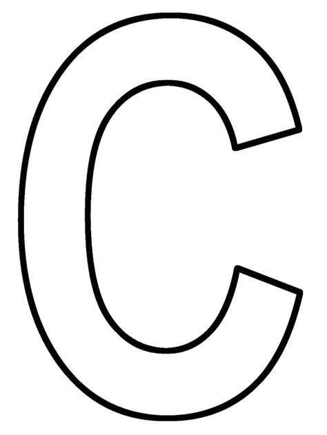 Bubble Letter C Coloring Page