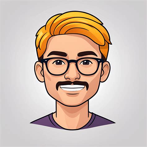 Cartoon Portrait With Glasses Free Download Ai Scribbles