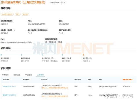 【聚焦】23亿大品种，国内首款生物类似药扬帆出海 近日， 复宏汉霖 发布公告称，公司向fda递交的注射用曲妥珠单抗上市申请获受理，拟用于辅助