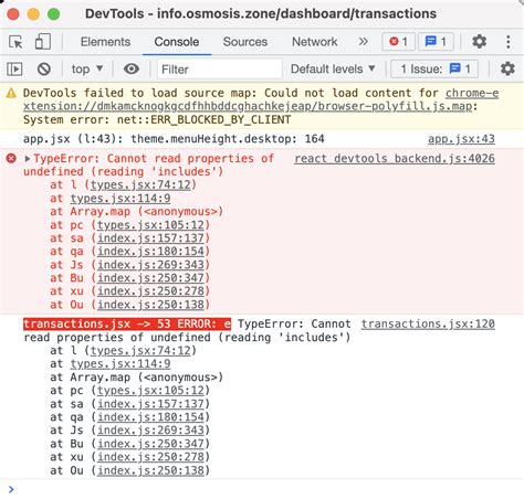 Dashboard Transactions Crash · Issue 40 · Osmosis Labsosmosis Info