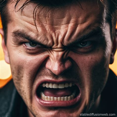 Angry Facial Expression Stable Diffusion Online