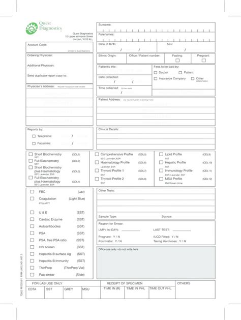 Quest Lab Order Form Pdf What You Know About Quest Lab Order Form Pdf