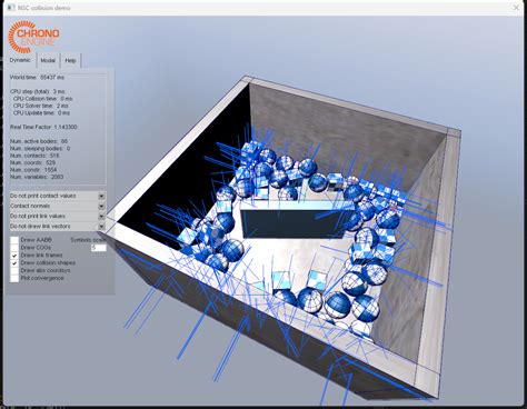 Project Chrono Irrlicht Visualization Run Time