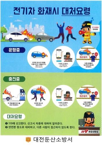 둔산소방서 전기차 충전 중 화재 예방 당부
