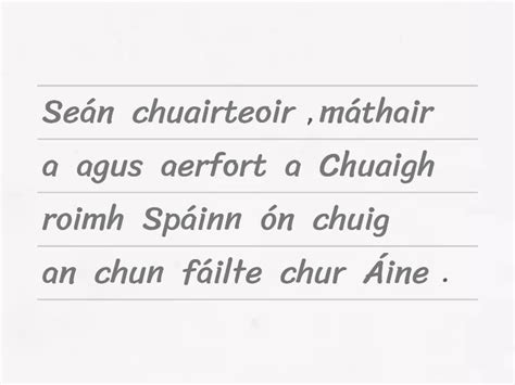 Lá Spraoi san Ardchathair Unjumble