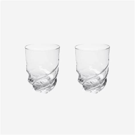 루이비통 트위스트 글래스 크리스탈 클리어 2개 세트 Louis Vuitton Kream