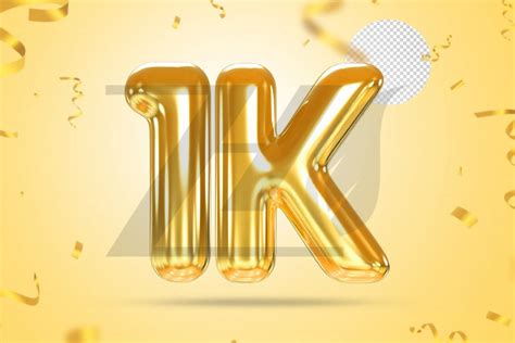 دانلود فایل لایه باز 1k دنبال کننده طرح بادکنک رنگ طلایی دانلود