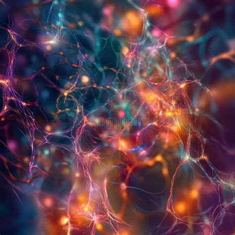 Vibrant Neural Network Glowing Brain Cells And Synapses In Abstract