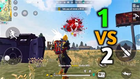1 Vs 2 Op Headshot Gameplay Garena Free Fire Saurav Gaming Youtube