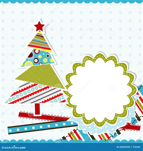 Template Christmas Greeting Card Vector Stock Vector Illustration Of