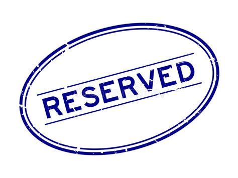 Reserved Rubber Stock Illustrations 742 Reserved Rubber Stock