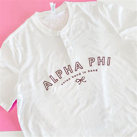 Alpha Phi Motto Henley Rush Greek Ts Alpha Phi Motto Henley Rush Greek Ts