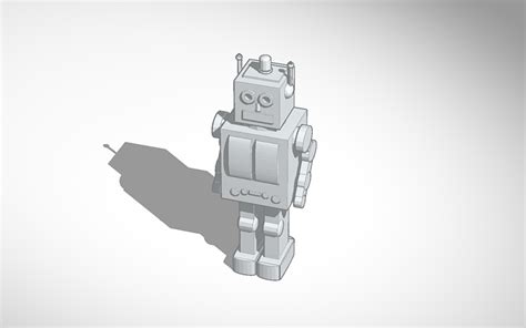 3d Design Toy Tin Robot Tinkercad